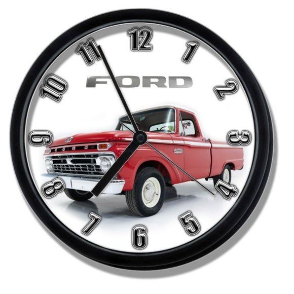 Clock | Wall Decor | 966 Ford F10 Pickup Red Clock New | Poshmark
